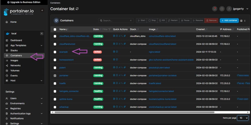 Installing Portainer on your home lab